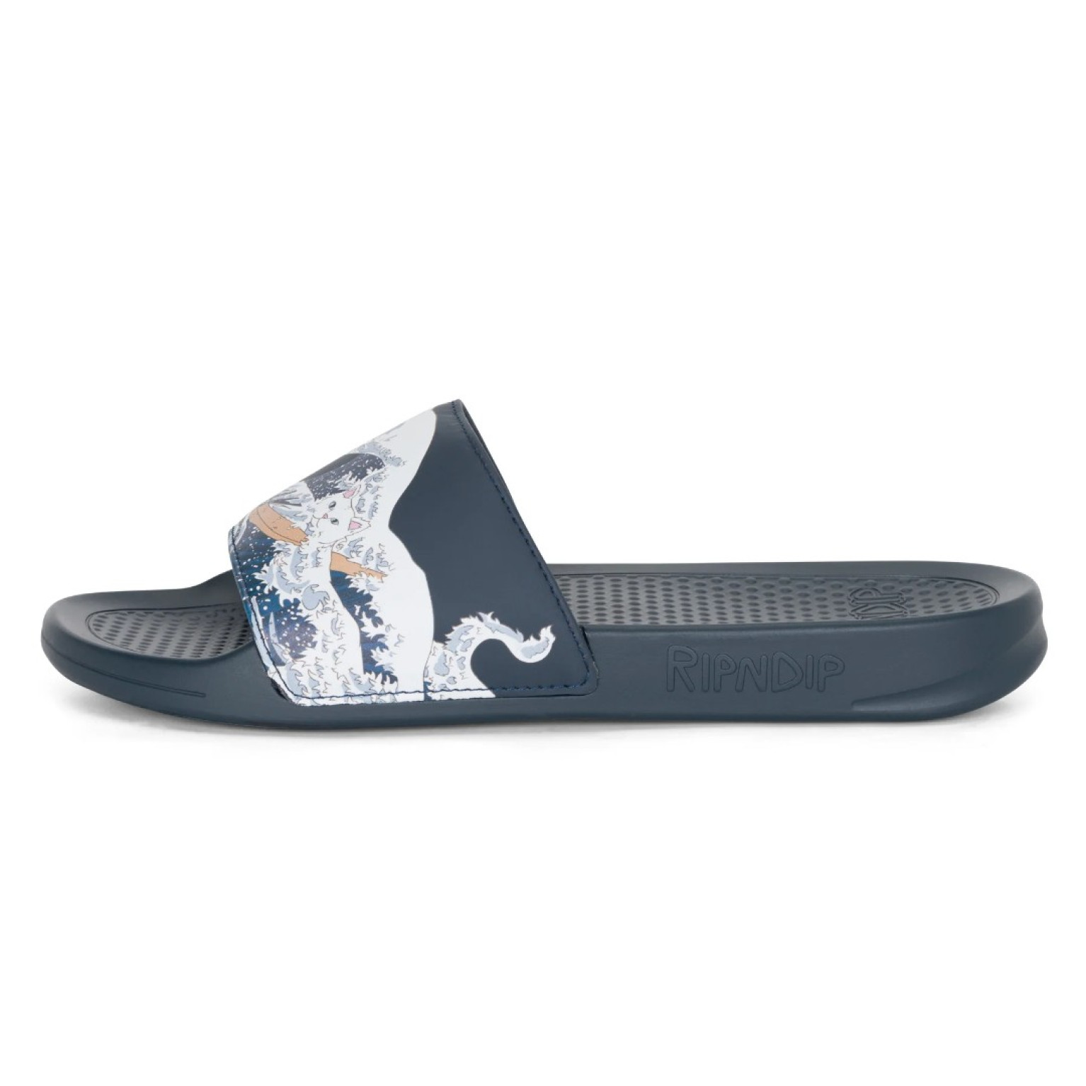 Тапочки Ripndip Great Wave Slides Navy от RIPNDIP найти и заказать по ...